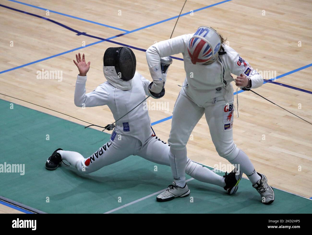 Miho Yoshimura, from Japan, and Danielle Lawson, from Great Britain ...