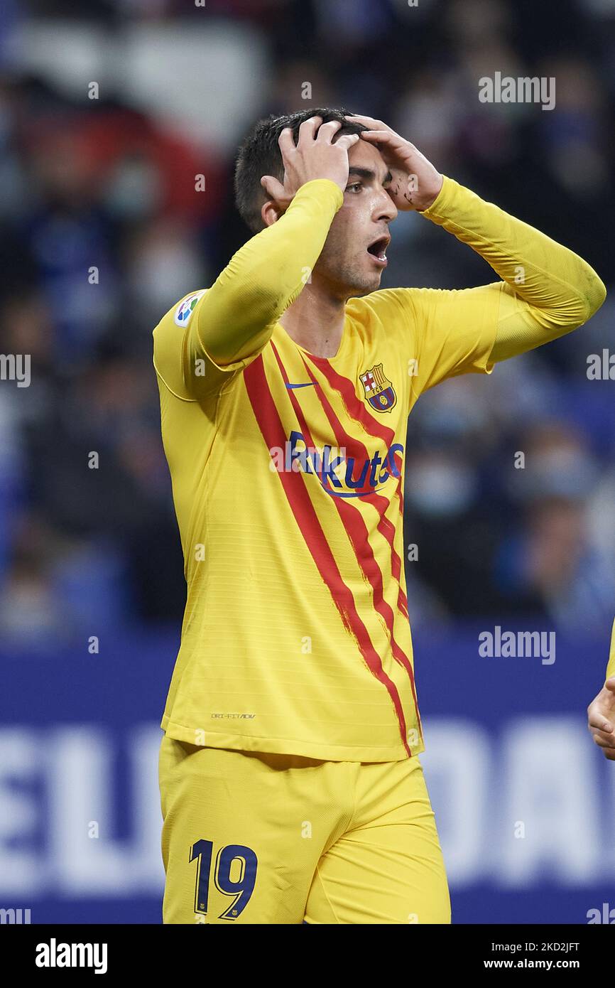 Ferran Torres of Barcelona lament a failed occasion during the La Liga ...