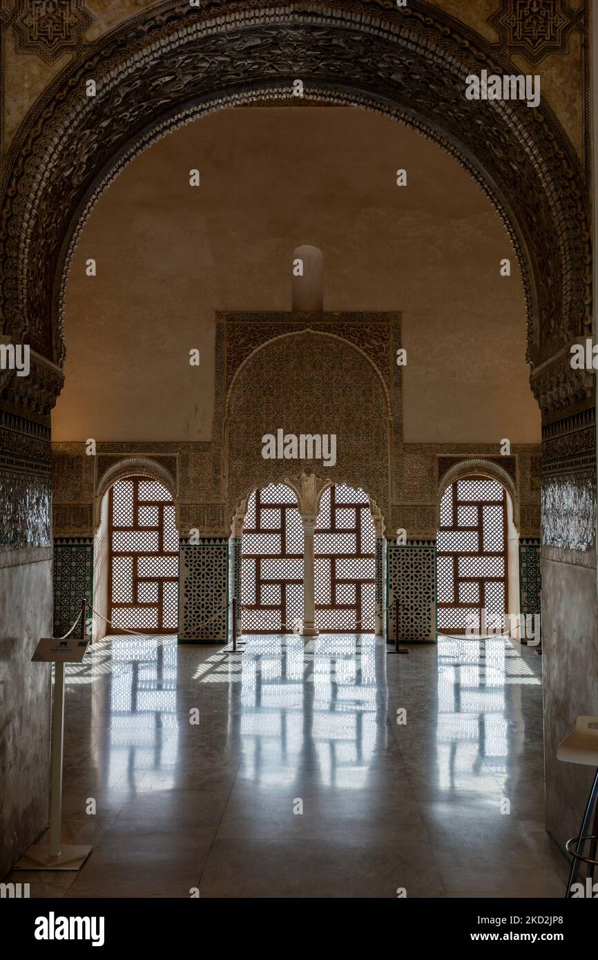 Granada, Spain - October 28, 2022: The main hall of the Cuarto Real de ...