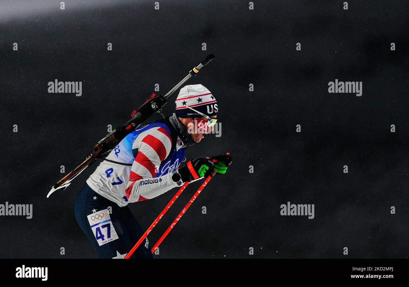 Sean Doherty from USA at Biathlon at the Beijing 2022 Winter Olympic ...
