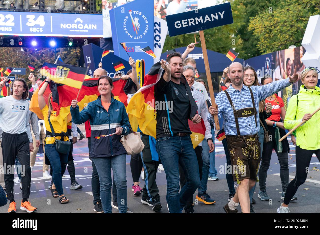 Parade of nations held during opening ceremony for 2022 TCS New York ...