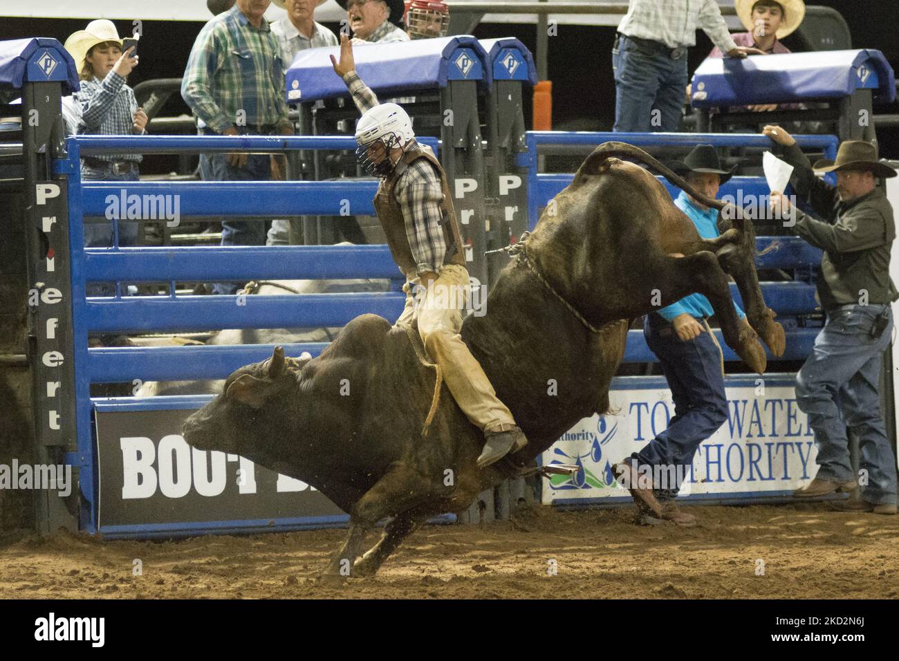Rhett Willis from Arcadia, FL, USA rides in the Moster Bulls Event at ...
