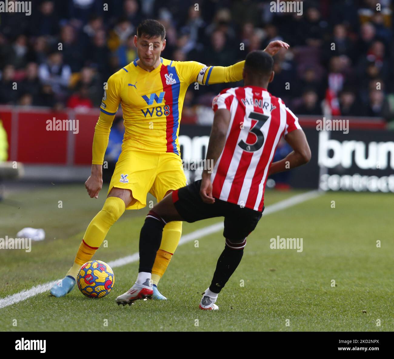 Crystal Palace's Joel Ward during Premier League between Brentford and ...