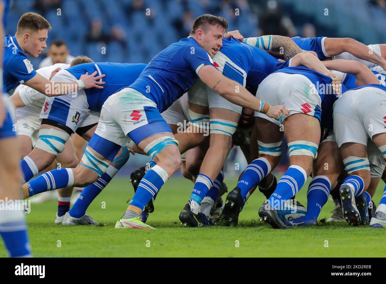scrum Italy during the Rugby Six Nations match 2022 Six Nations - Italy ...