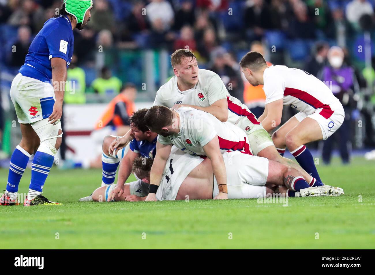 ruck England during the Rugby Six Nations match 2022 Six Nations ...