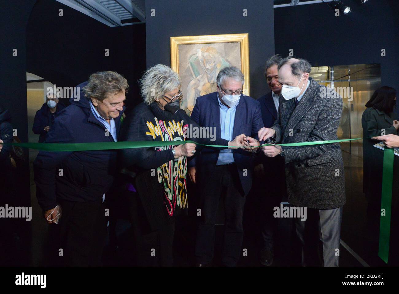 The ribbon cutting together with the Councilor for Culture of Rome ...