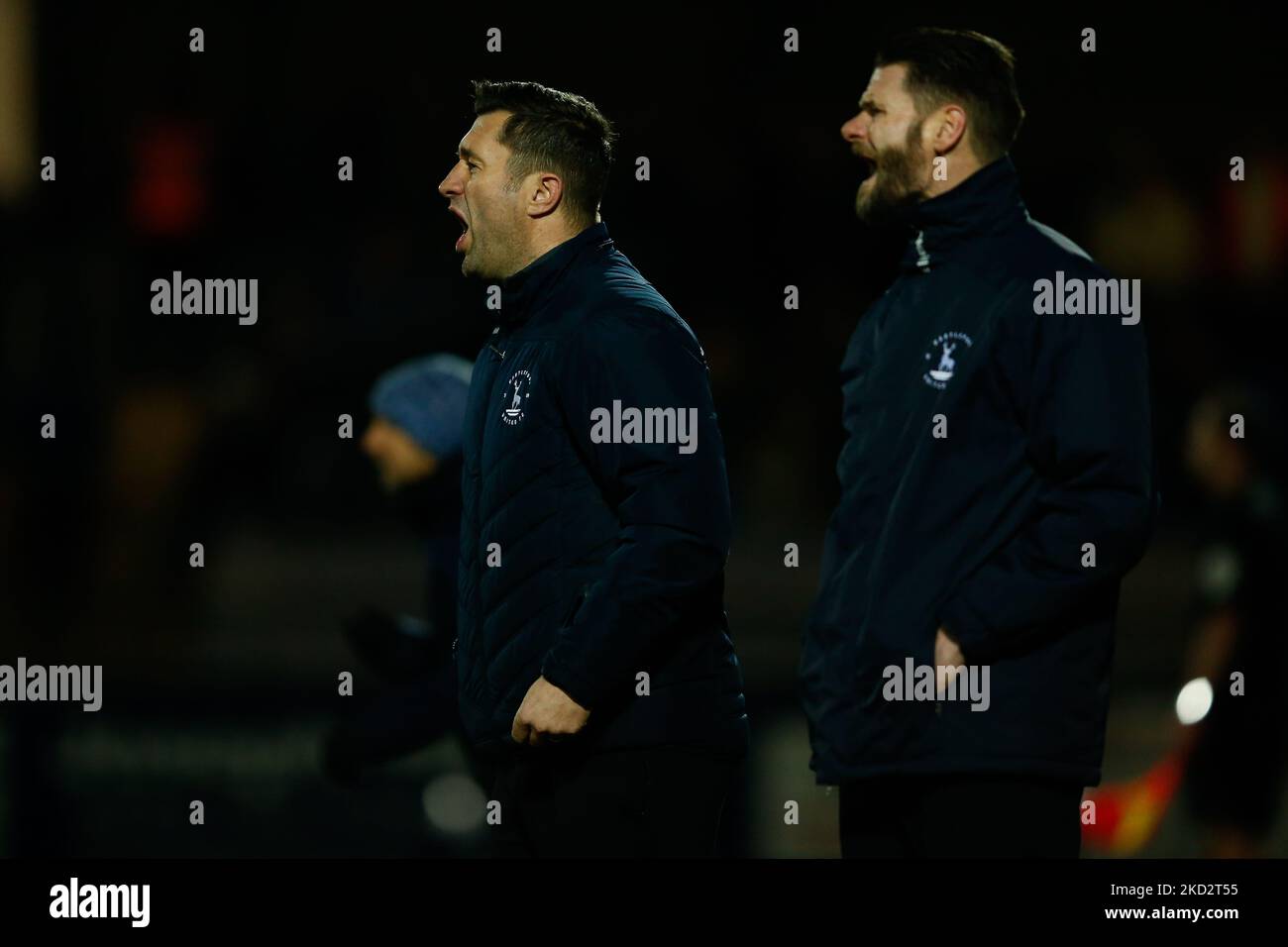 Graeme Lee, Hartlepool United Manager, looks on during the Sky Bet ...