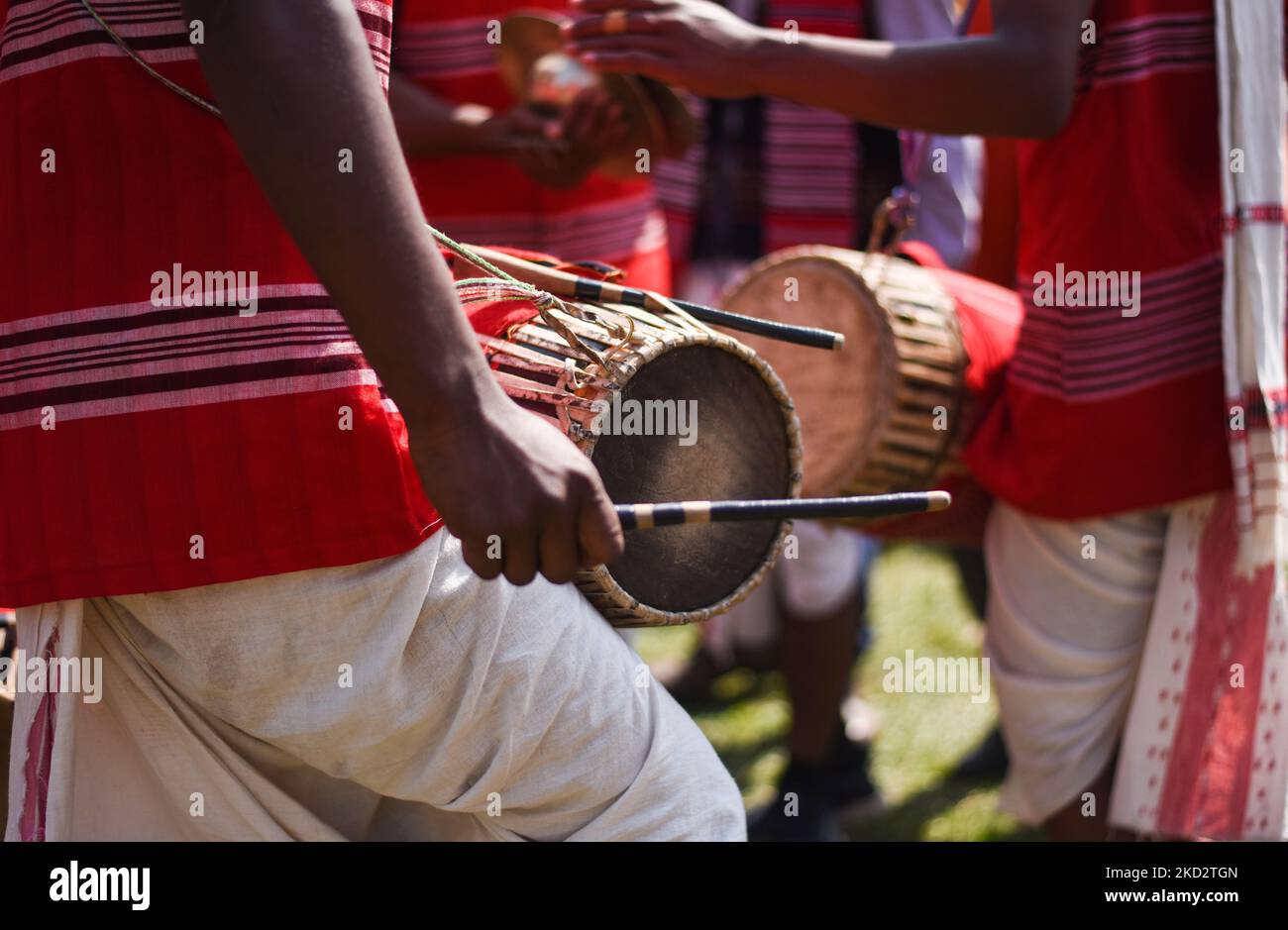 Mising tribal people dancing as they are celebrating Ali-Aye-Ligang ...