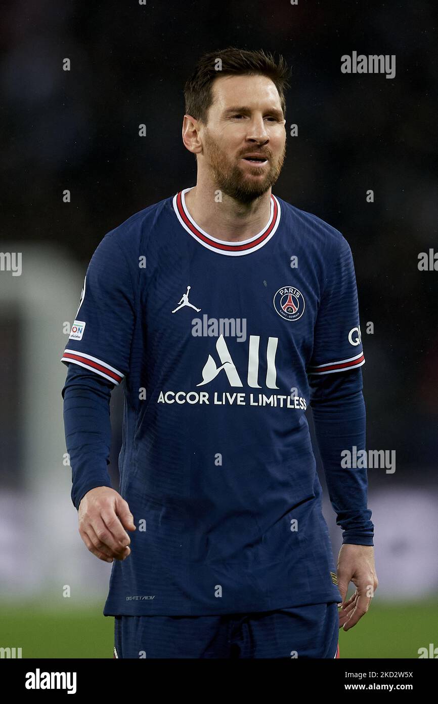 Leo Messi of PSG during the UEFA Champions League Round Of Sixteen Leg ...