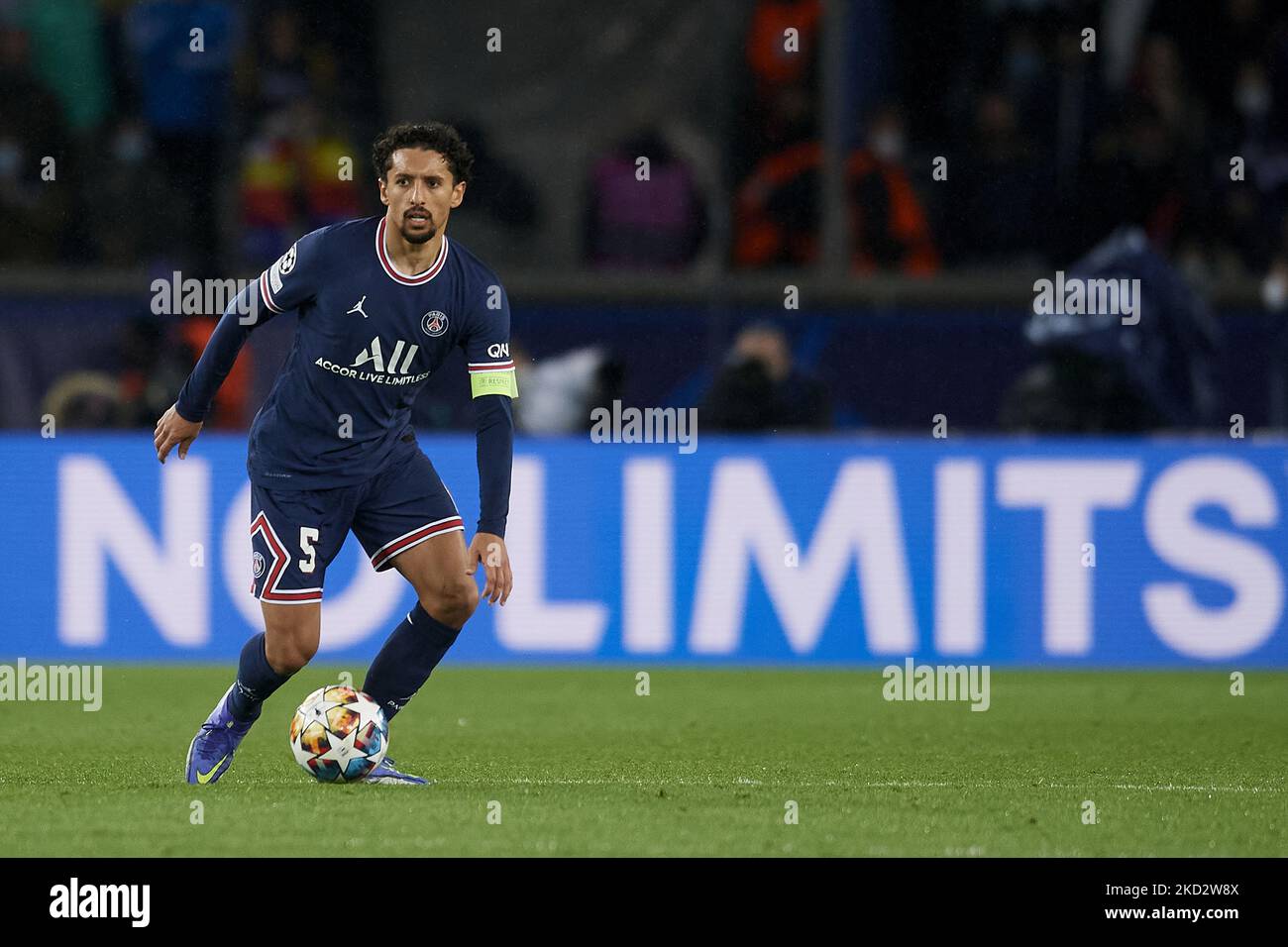 Marquinhos of PSG in action during the UEFA Champions League Round Of ...