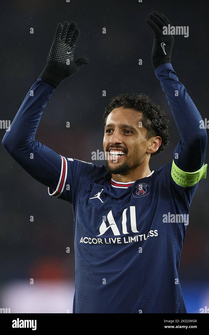 Marquinhos of PSG celebrates victory after the UEFA Champions League ...