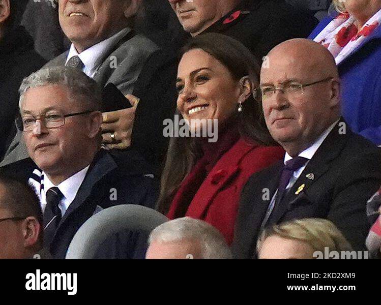 The Princess of Wales in the stands during the Rugby League World Cup ...