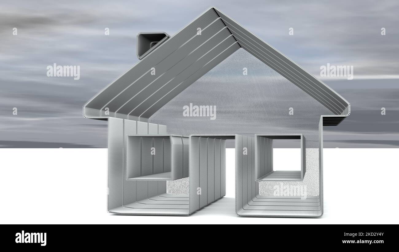 3D Illustration of a house for modern Architects, Artisans, Artists ...