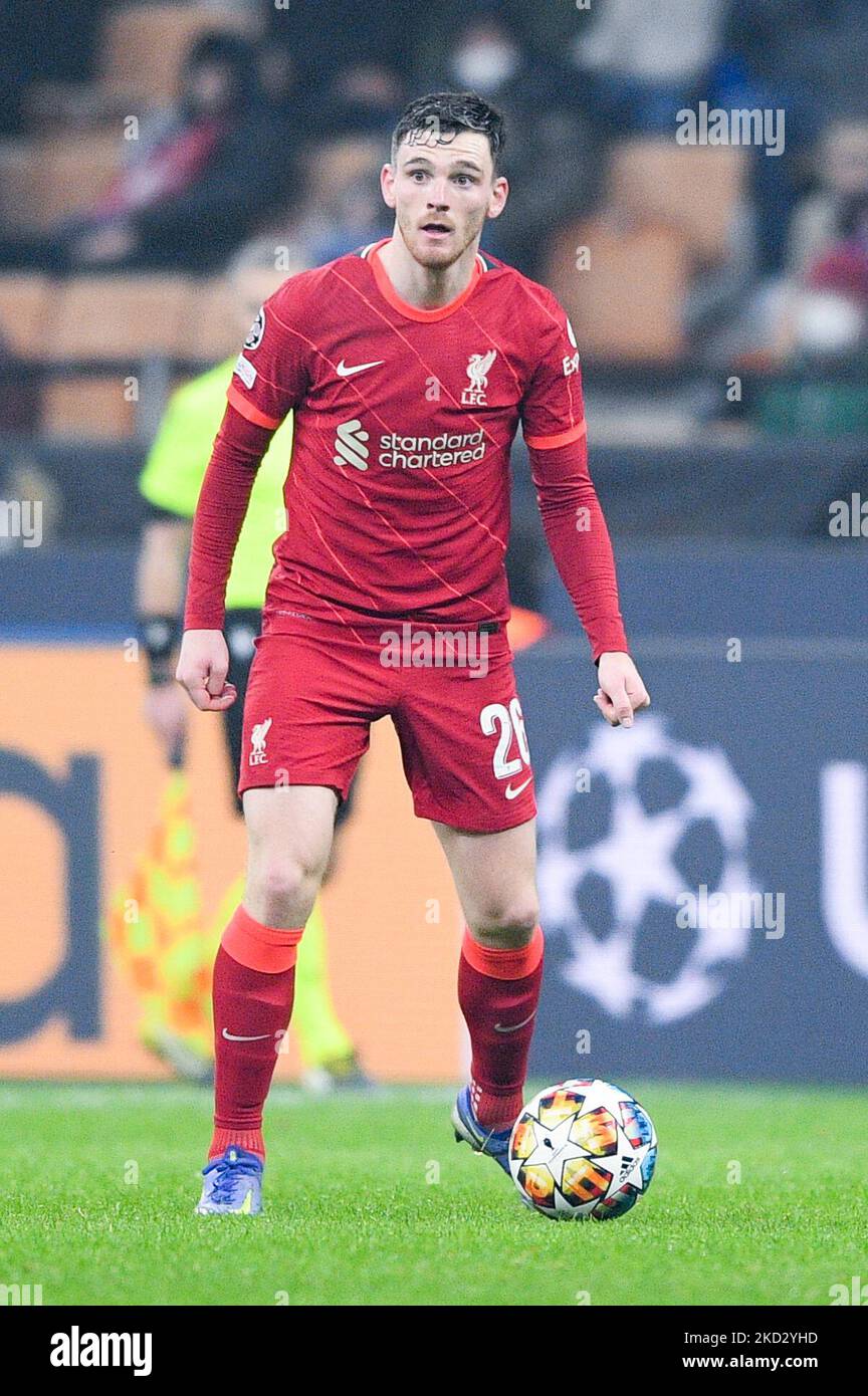 Andrew Robertson of Liverpool FC during the Round of Sixteen UEFA ...