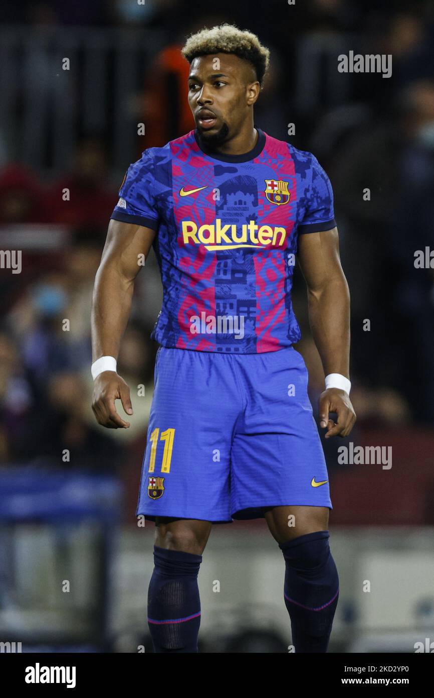 11 Adama Traore of FC Barcelona during the Europa League first leg ...