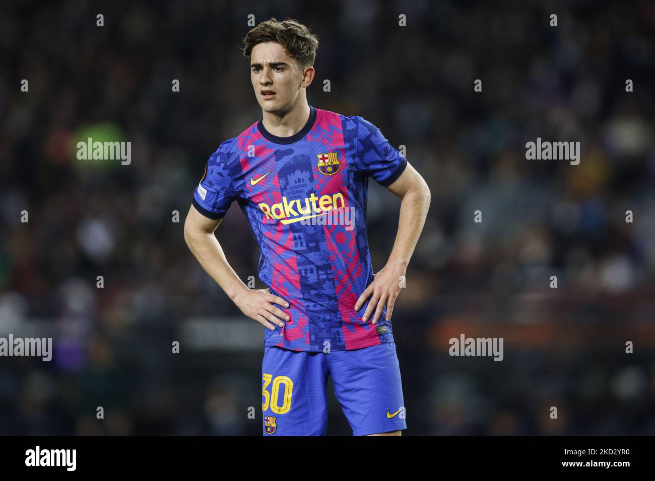 30 Pablo Gavi of FC Barcelona during the Europa League first leg match ...