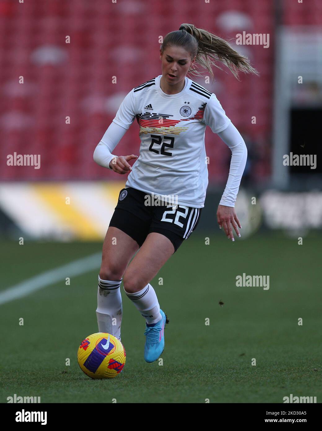 Jule Brand of Germany during the Arnold Clark Cup match between Germany ...