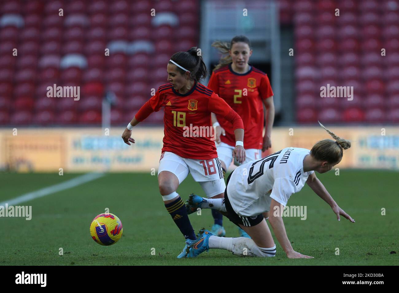 Marta Cardona of Spain in action with Giulia Gwinn during the Arnold ...