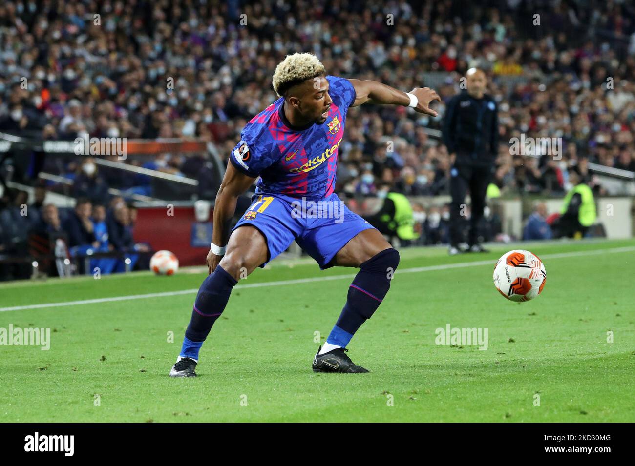 Adama Traore during the match between FC Barcelona and SSC Napoli ...