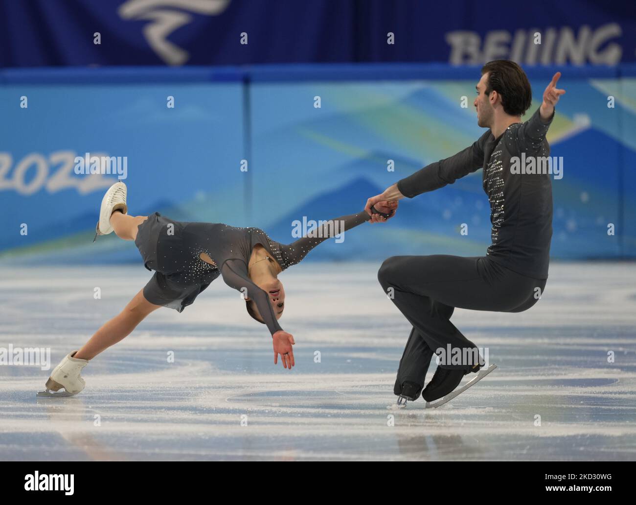 Karina Safina and Luka Berulava from Georgia at Figure Skating, Beijing ...