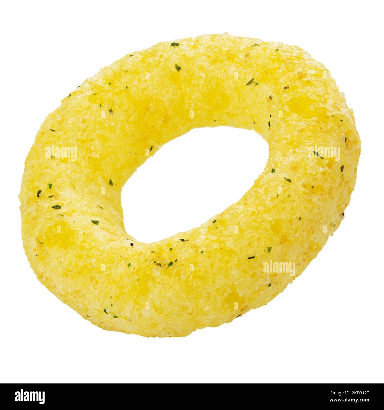 Beer snacks. Corn rings sticks with cheese and green onion flavor ...