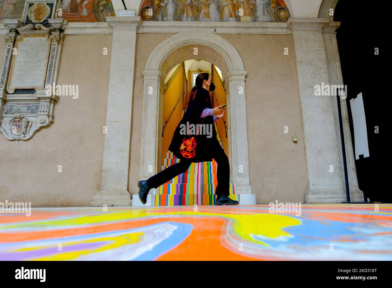 The staircase by Ian Davenport during the News The exhibition CRAZY ...
