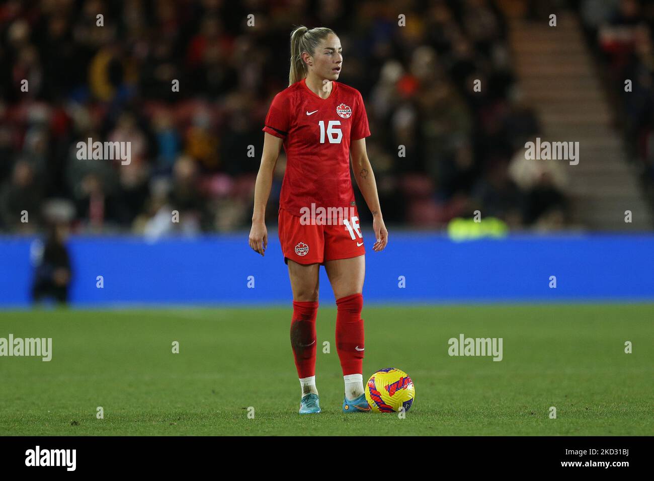 Janine Beckie of England during the Arnold Clark Cup match between ...
