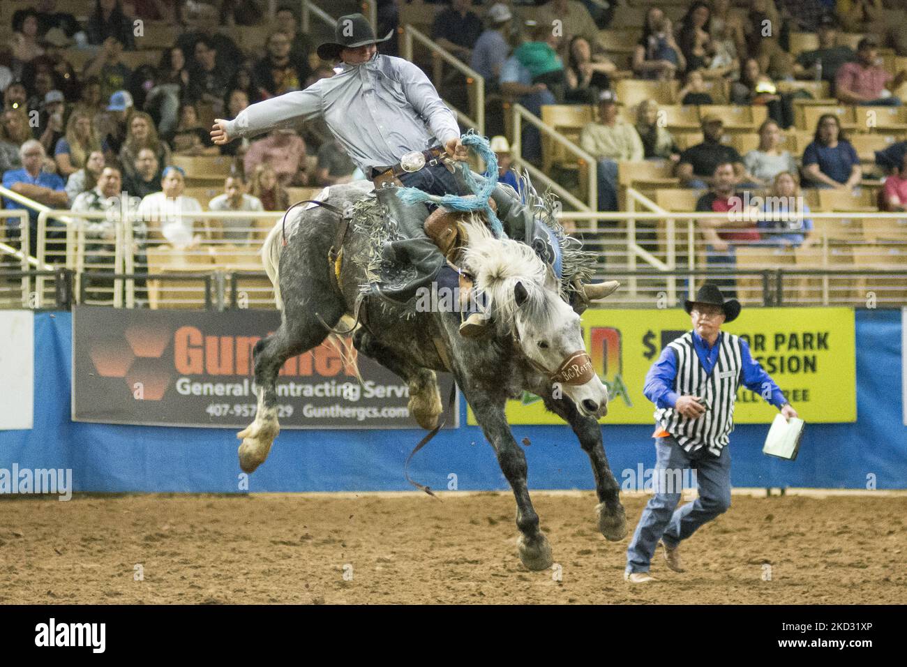 Dylan Schoefield from Phipps, South Dakota, USA competes in the Saddle ...