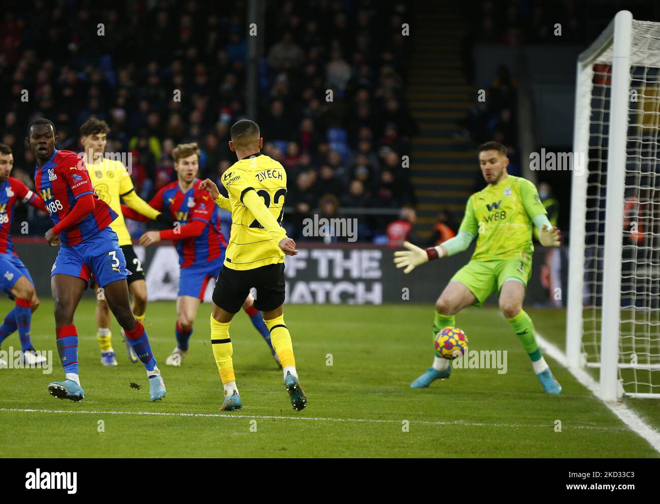 Chelsea's Hakim Ziyech scores his 2nd goal during Premier League ...
