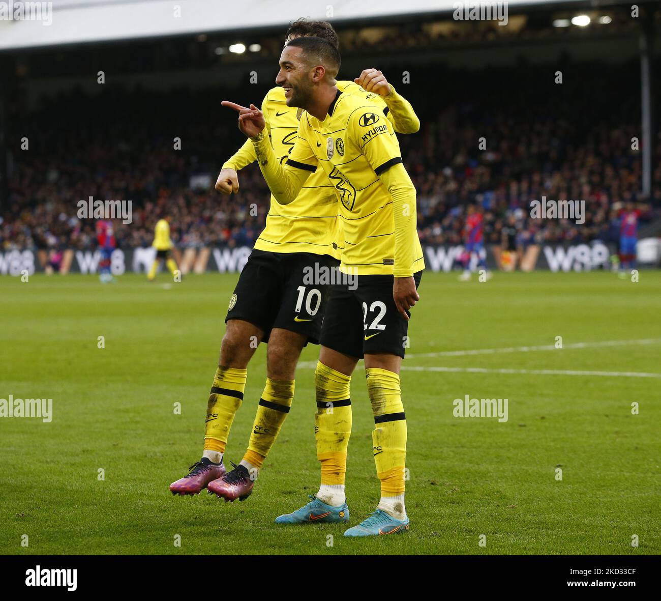 Chelsea's Hakim Ziyech celebrates his goal during Premier League ...