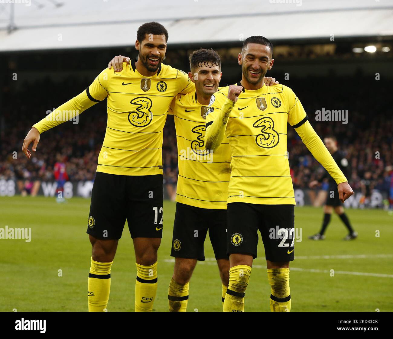 Chelsea's Hakim Ziyech celebrates his goal during Premier League ...