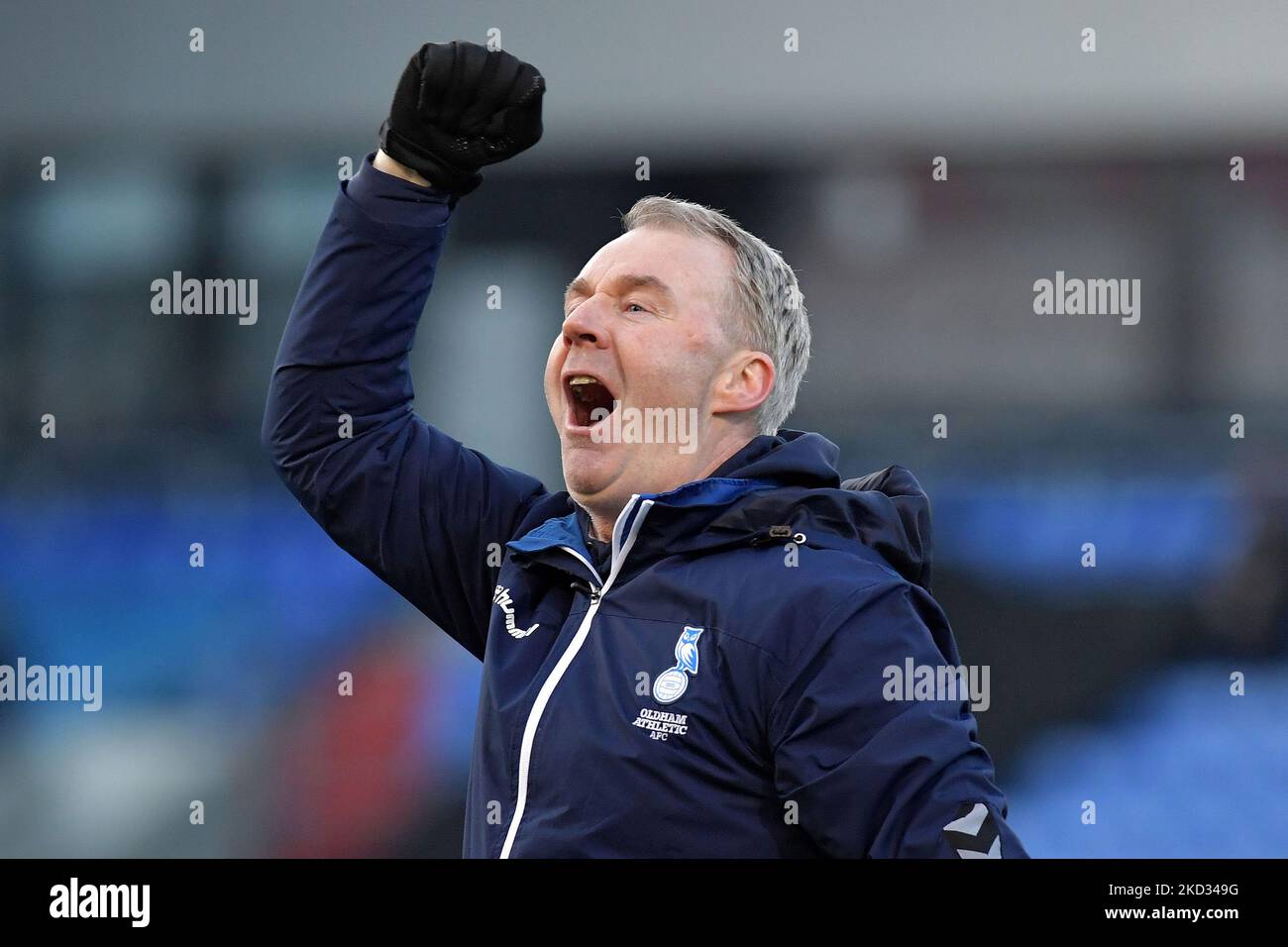 John Sheridan (Head Coach) of Oldham Athletic after the Sky Bet League 2 match between Oldham ...