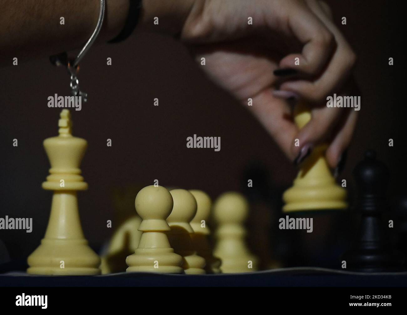 Chess player competes during the 17th edition of the 'Carlos Manzur ...