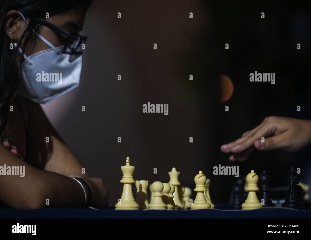 Chess player competes during the 17th edition of the 'Carlos Manzur ...