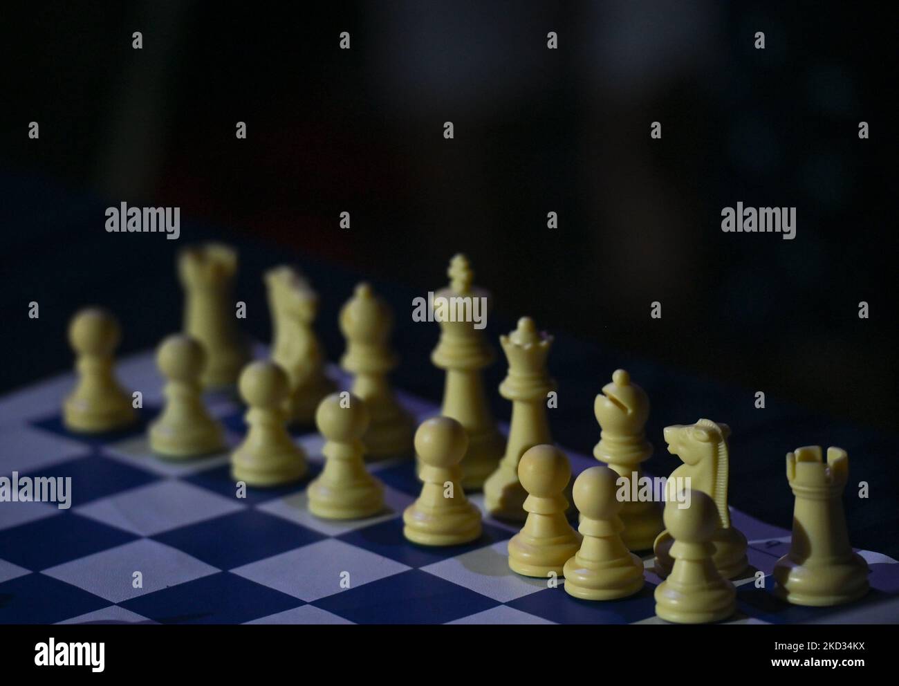Chess set ready for players to compete during the 17th edition of the ...