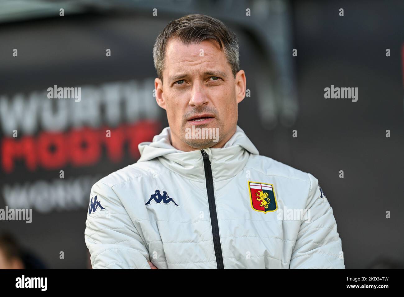 Genoaâ€™s Alexander Blessin Head Coach during the italian soccer Serie ...