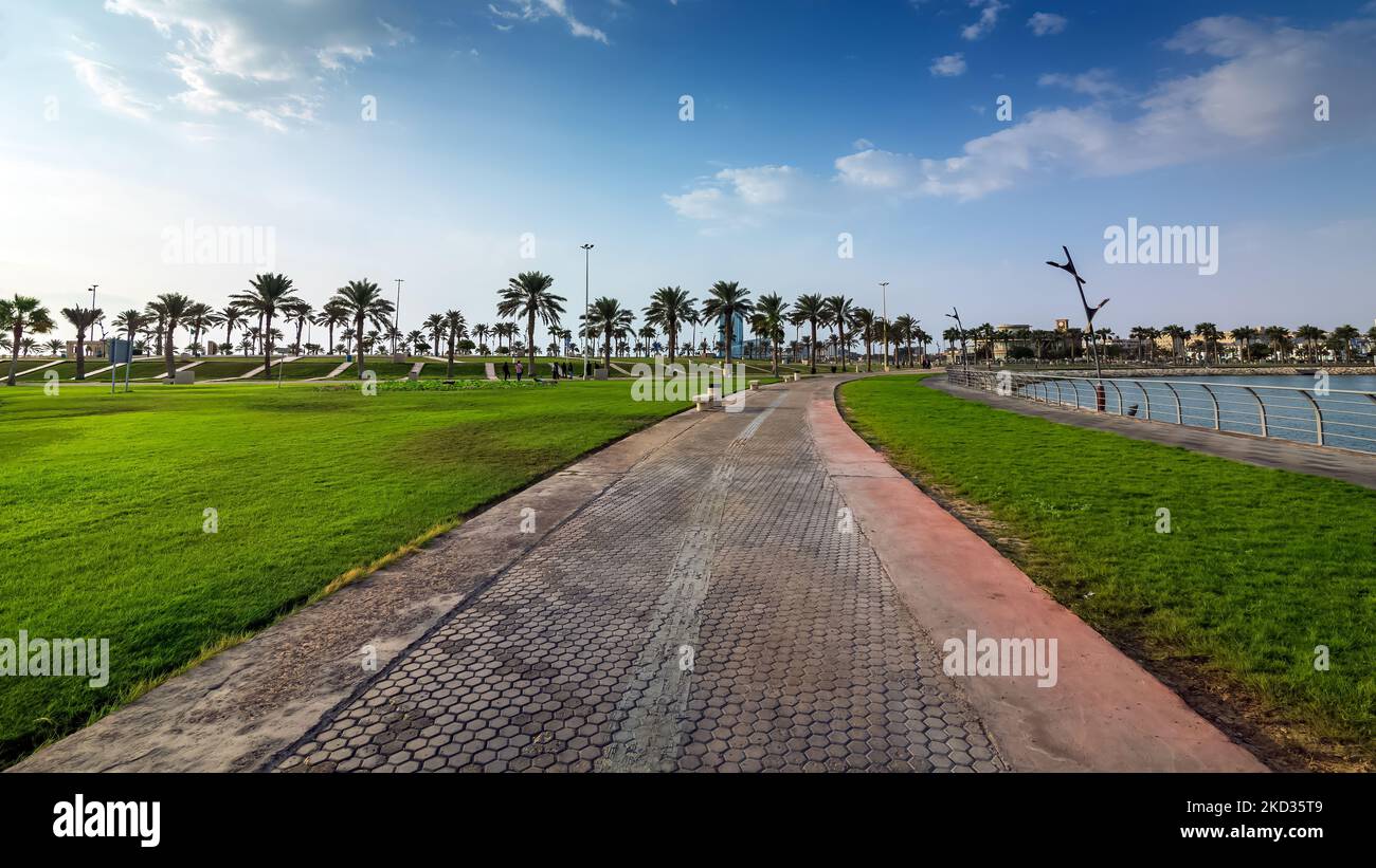Al khobar Corniche Park Morning view. City Khobar, Saudi Arabia Stock ...