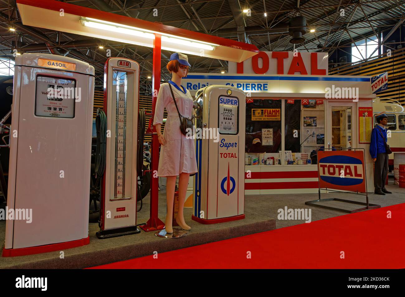 LYON, FRANCE, November 4, 2022 : Reconstituted Old Gas Station at the ...