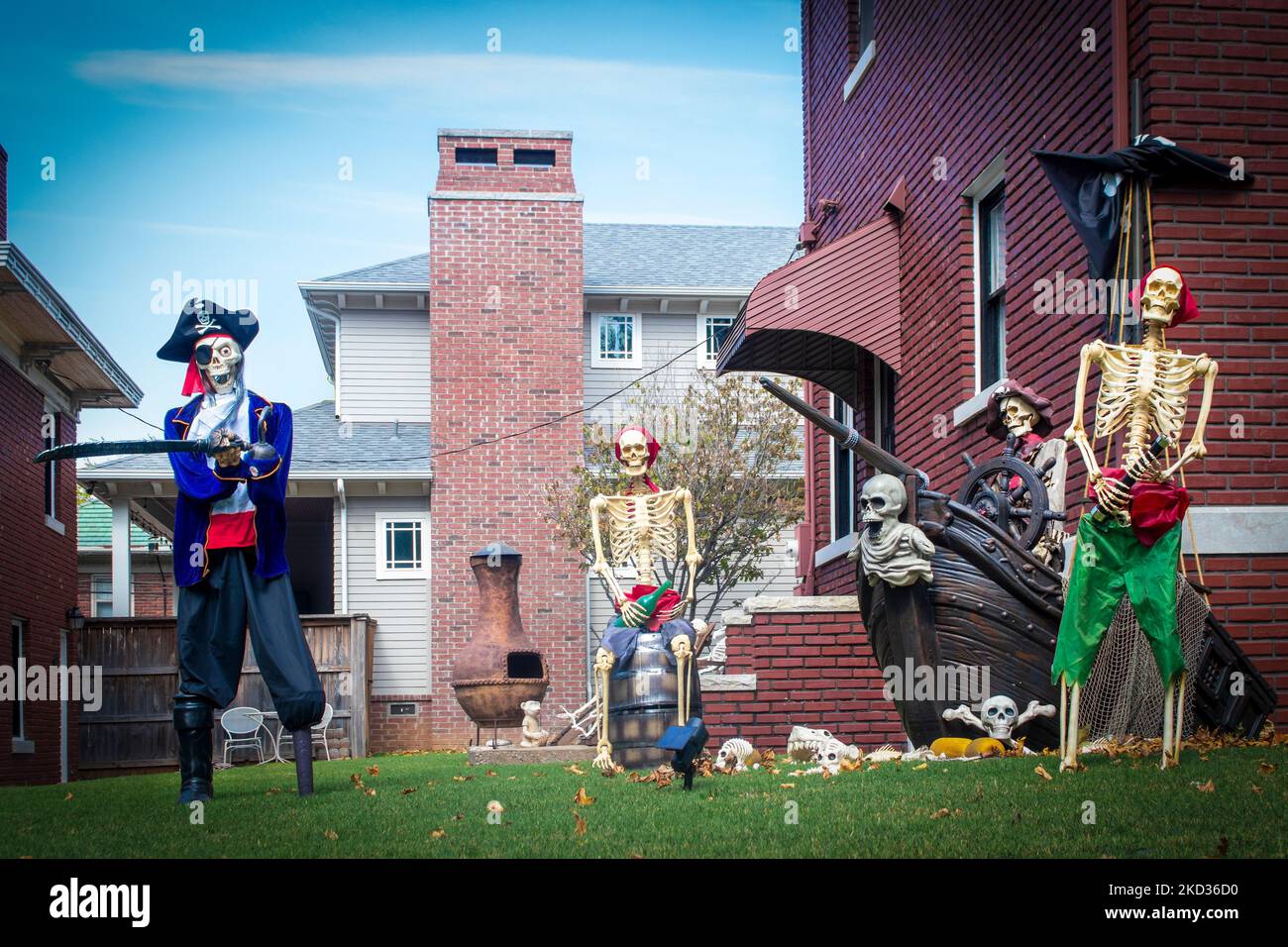 Crew of Pirates - Halloween Decor - Back yard of residential ...