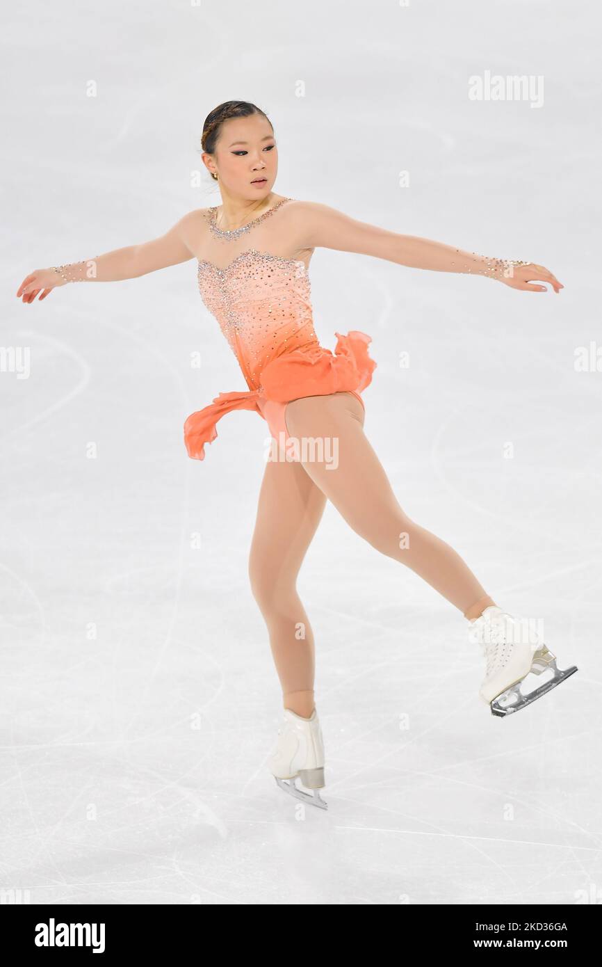 Audrey SHIN (USA), during Women Free Skating, at the ISU Grand Prix of ...