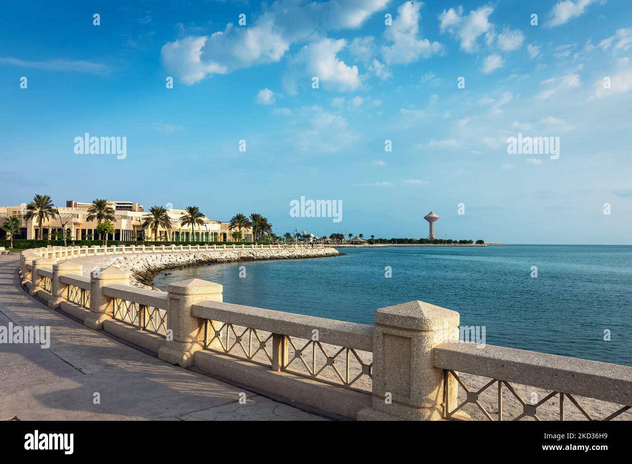 Al khobar Corniche Morning view. City Khobar, Saudi Arabia Stock Photo ...