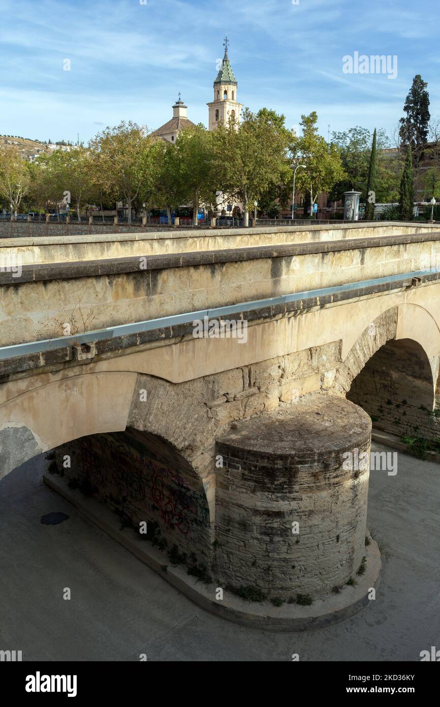 Granada, Spain - October 28, 2022: Puente romano the roman bridge of ...
