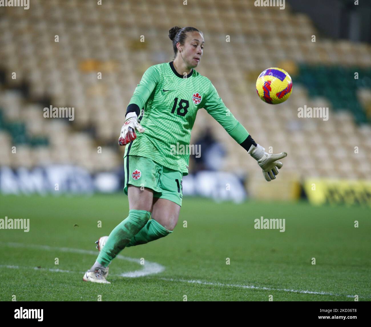 Kailen Sheridan (San Diego Wave) of Canada during Arnold Clark Cup ...