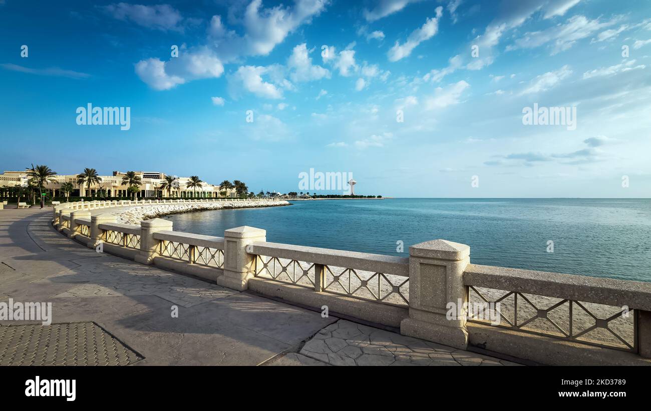 Al khobar Corniche Morning view. City Khobar, Saudi Arabia Stock Photo ...