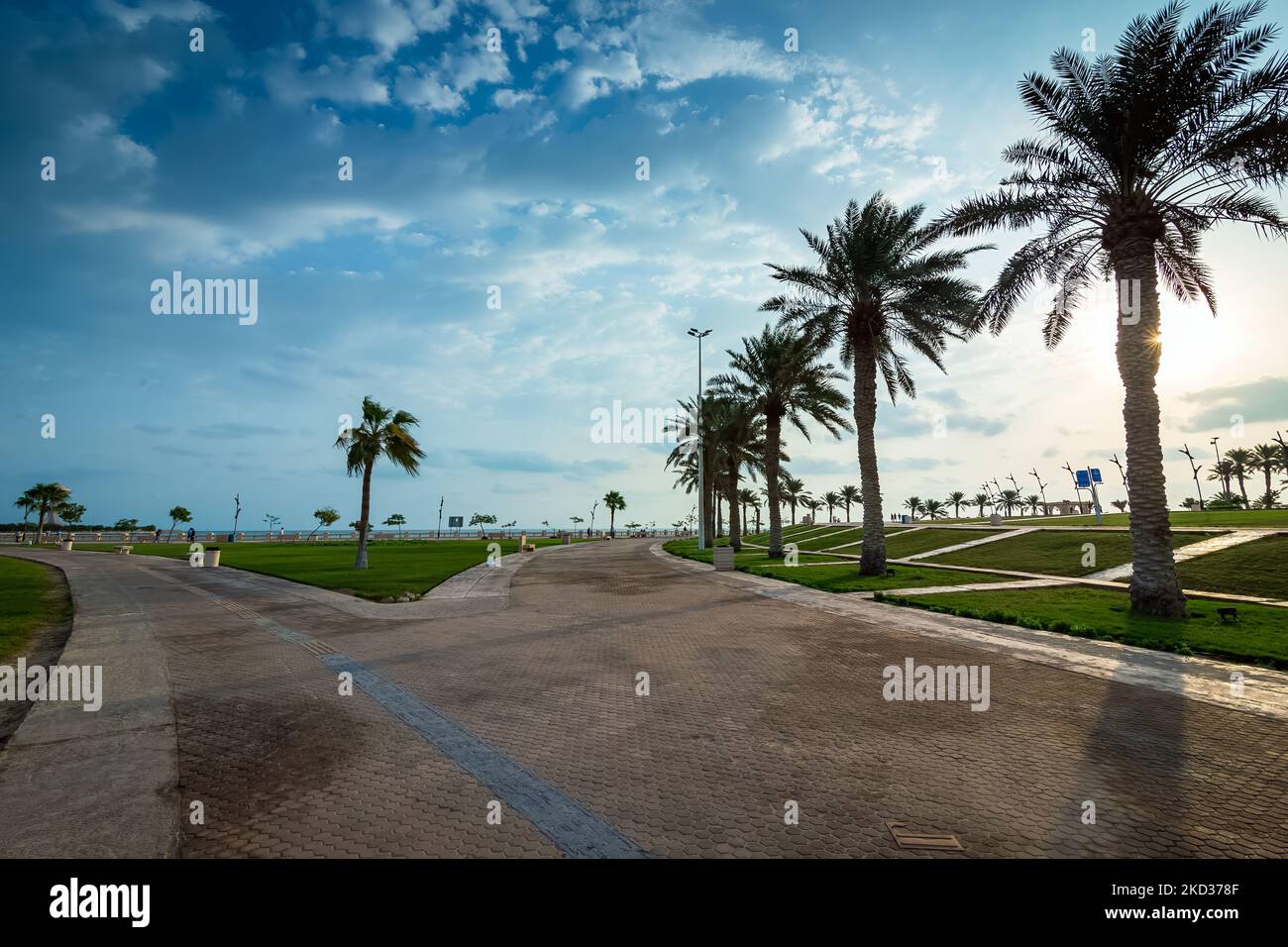 Al khobar Corniche Park Morning view. City Khobar, Saudi Arabia Stock ...