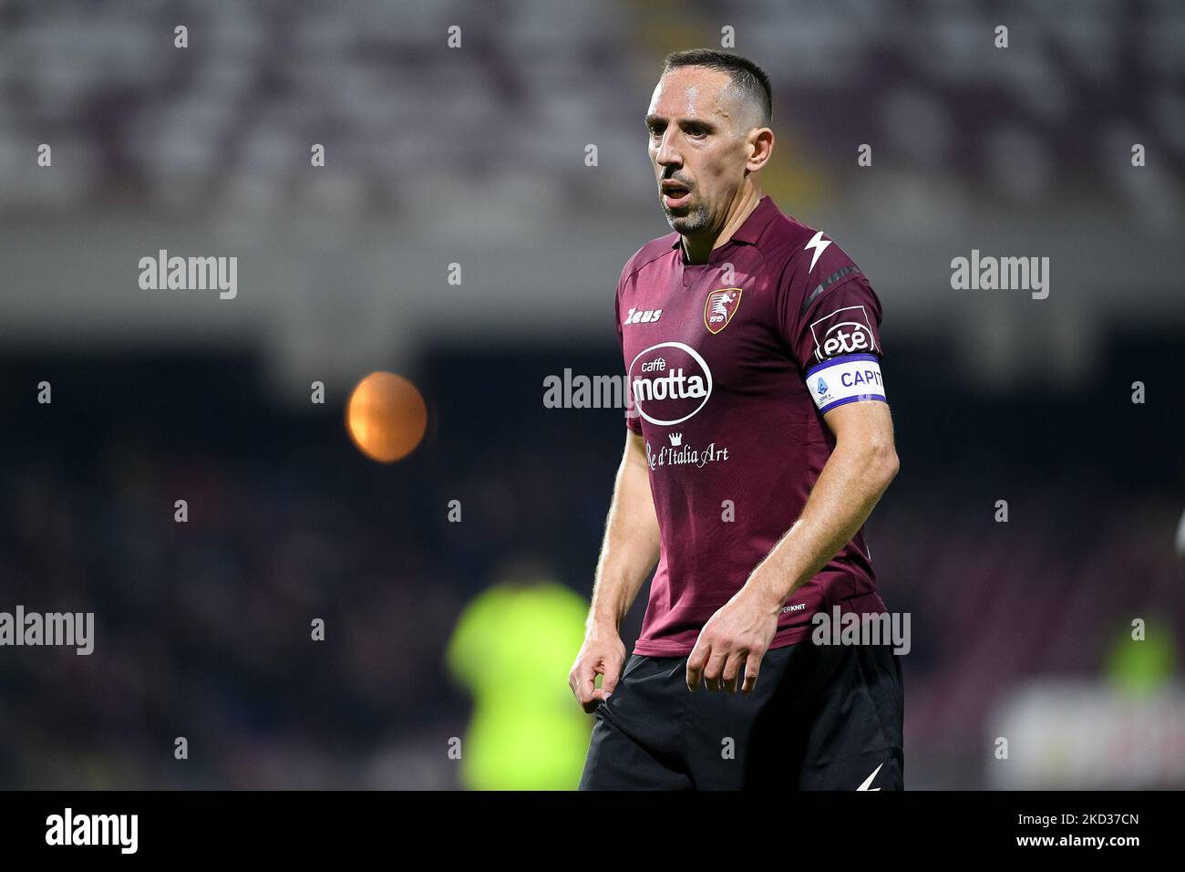 Franck Ribery of US Salernitana 1919 looks on during the Serie A match ...