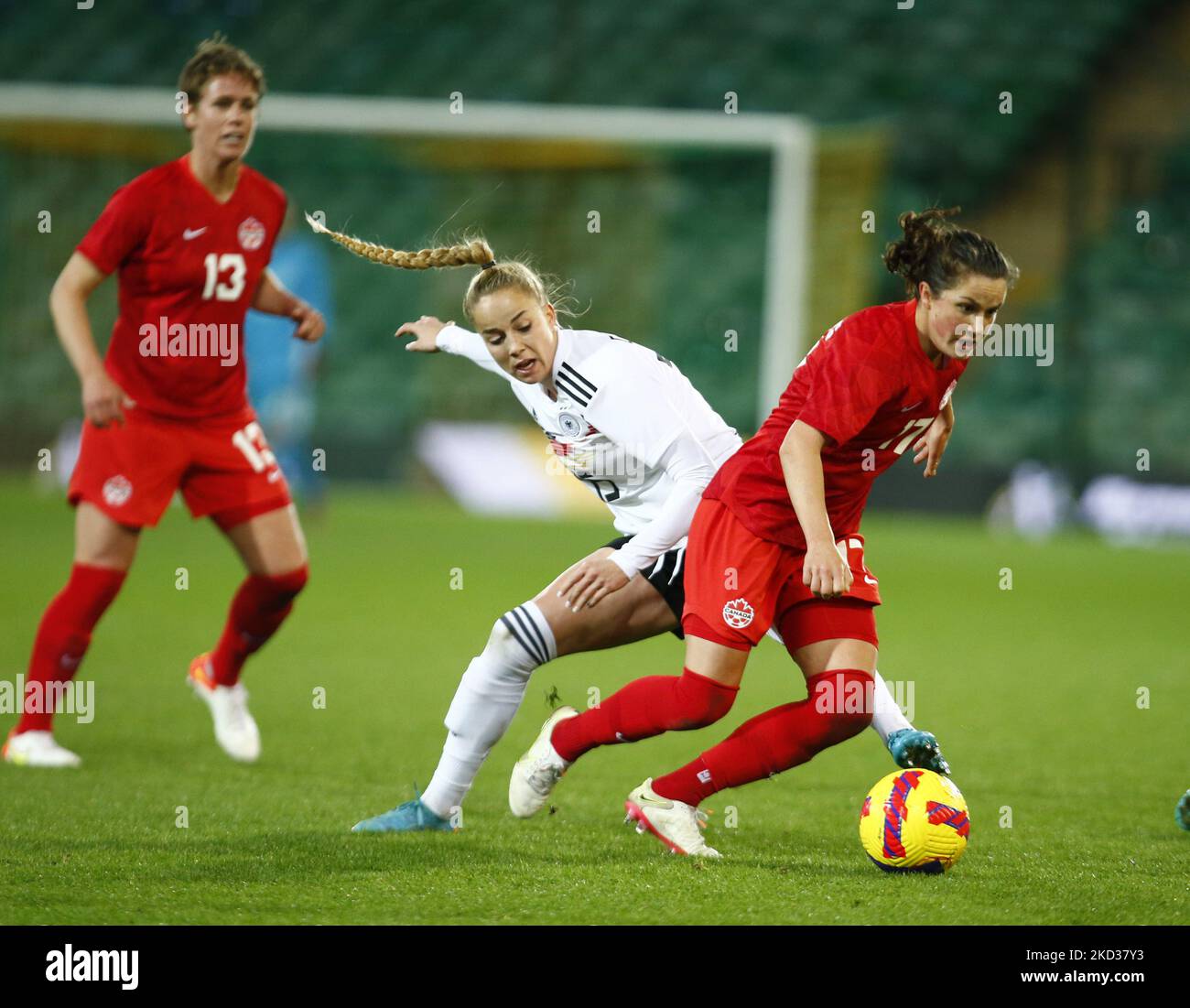 Jessie Fleming (Chelsea) of Canada beats Giulia Gwinn (Bayern Munich ...