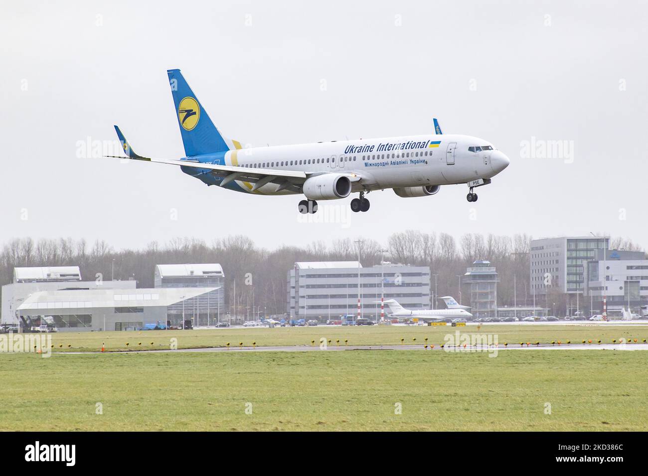 Ukraine International Airlines Boeing 737-800 aircraft as seen flying ...