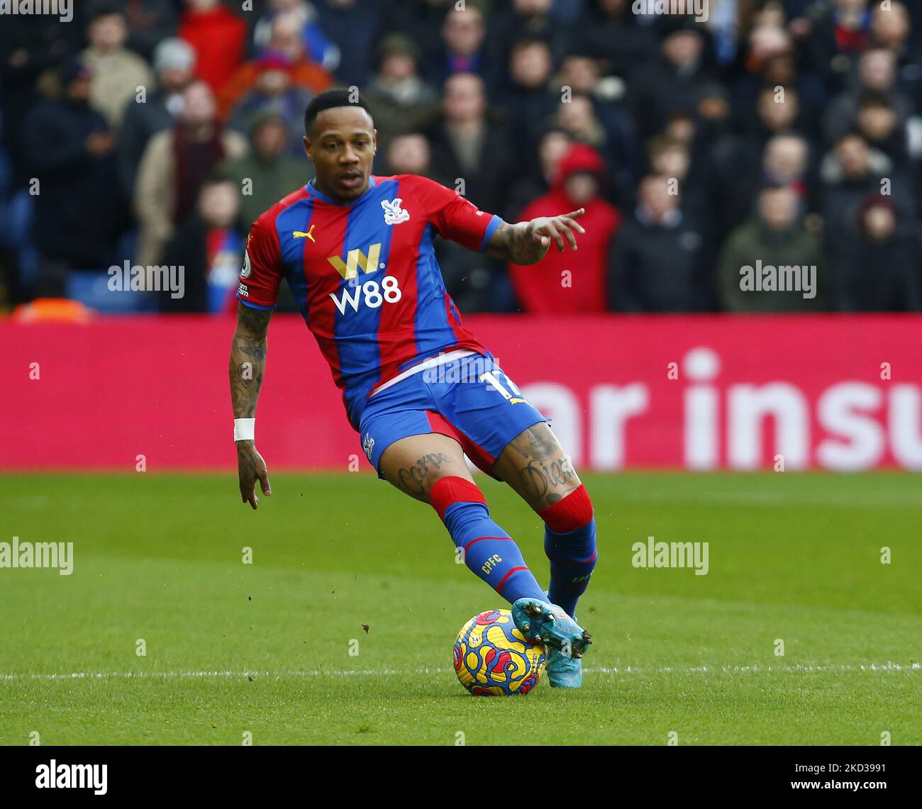 LONDON, United Kingdom, FEBRUARY 19:Crystal Palace's Nathaniel Clyne ...