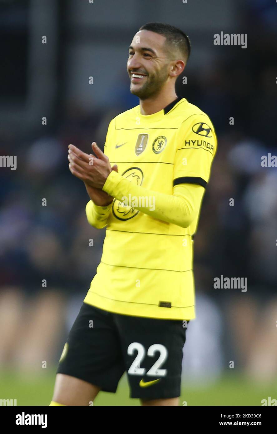 Chelsea's Hakim Ziyech clap the Fans during Premier League between ...